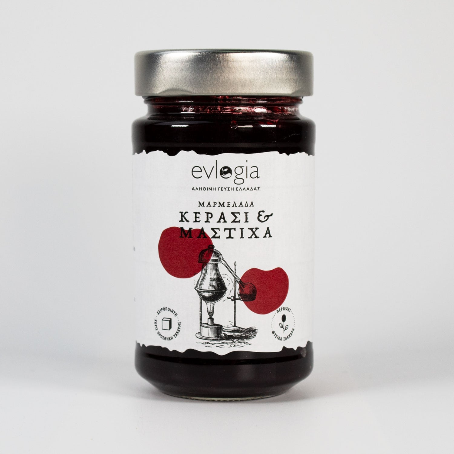 ΜΑΡΜΕΛΑΔΑ ΚΕΡΑΣΙ ΜΕ ΜΑΣΤΙΧΑ 280g | Deloinon