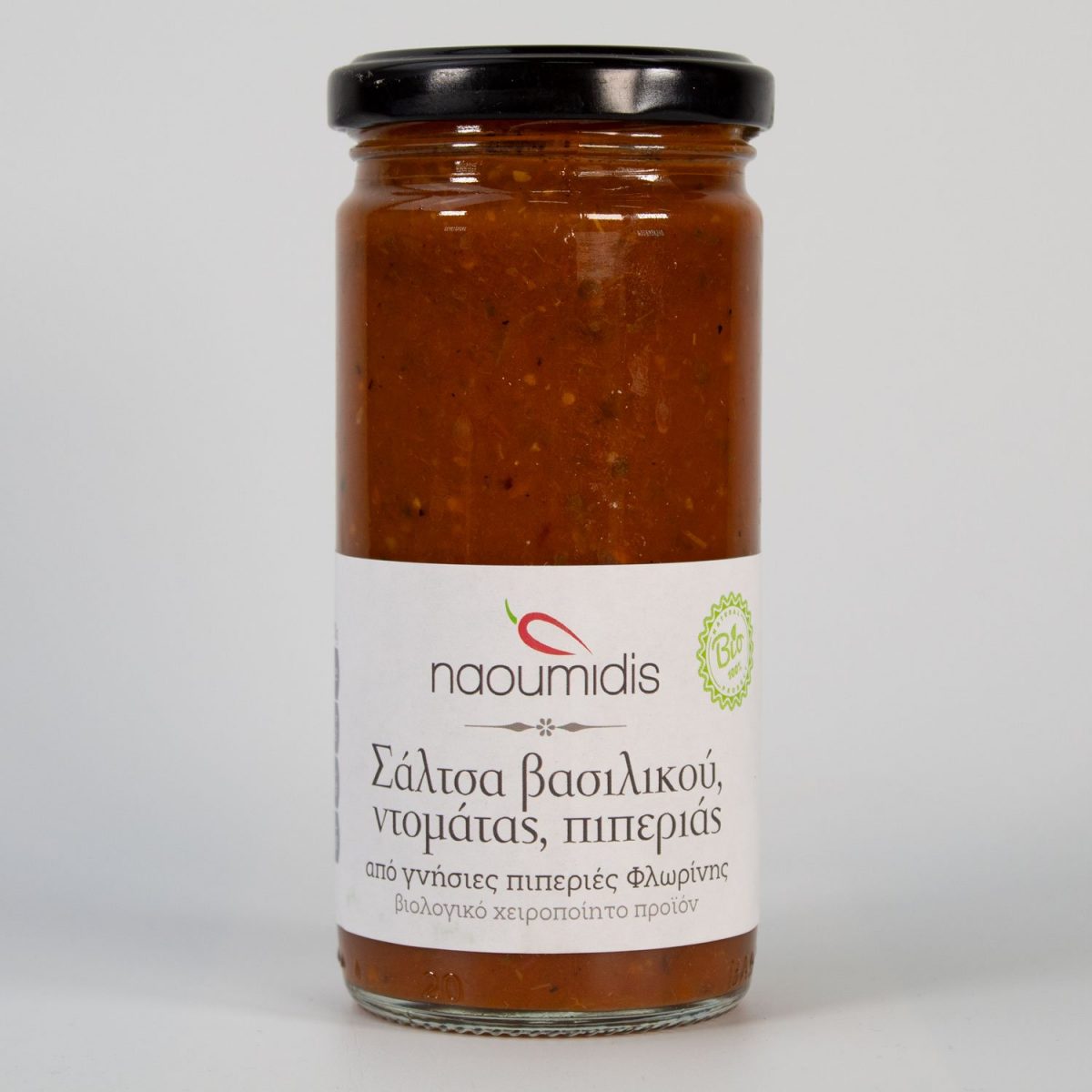 ΣΑΛΤΣΑ ΝΤΟΜΑΤΑΣ, ΠΙΠΕΡΙΑΣ ΚΑΙ ΒΑΣΙΛΙΚΟΥ 260g | Deloinon